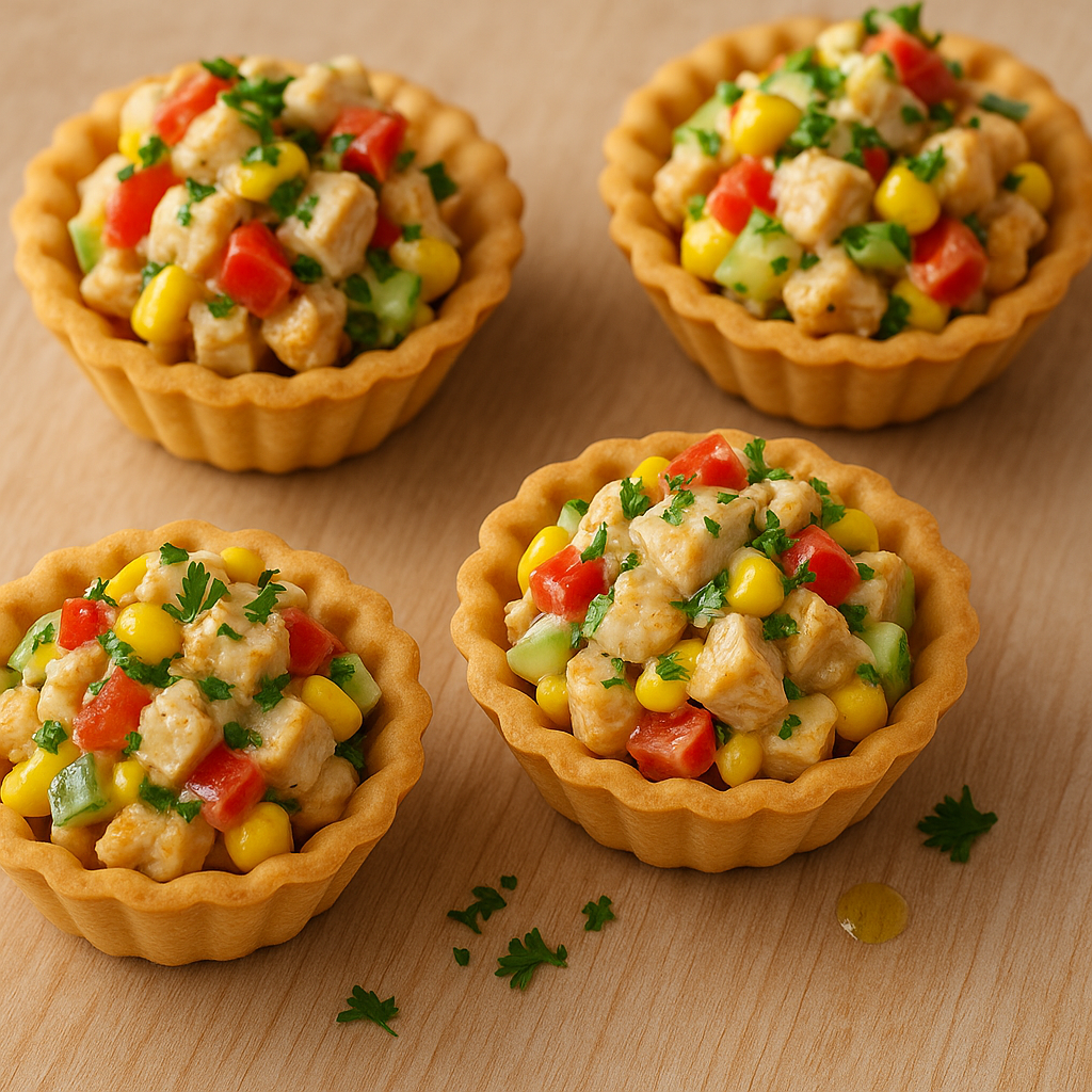 Wytrawne babeczki z sałatką z kurczakiem – przepis, który zaskakuje ...